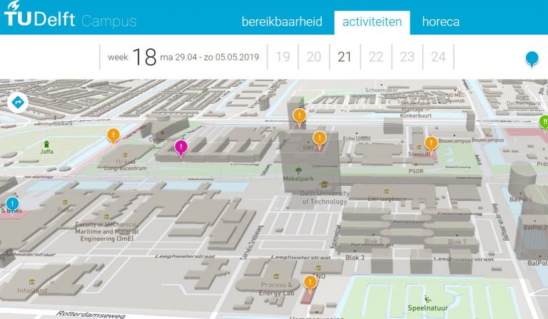 Now available: new interactive campus map | TU Delft Student News
